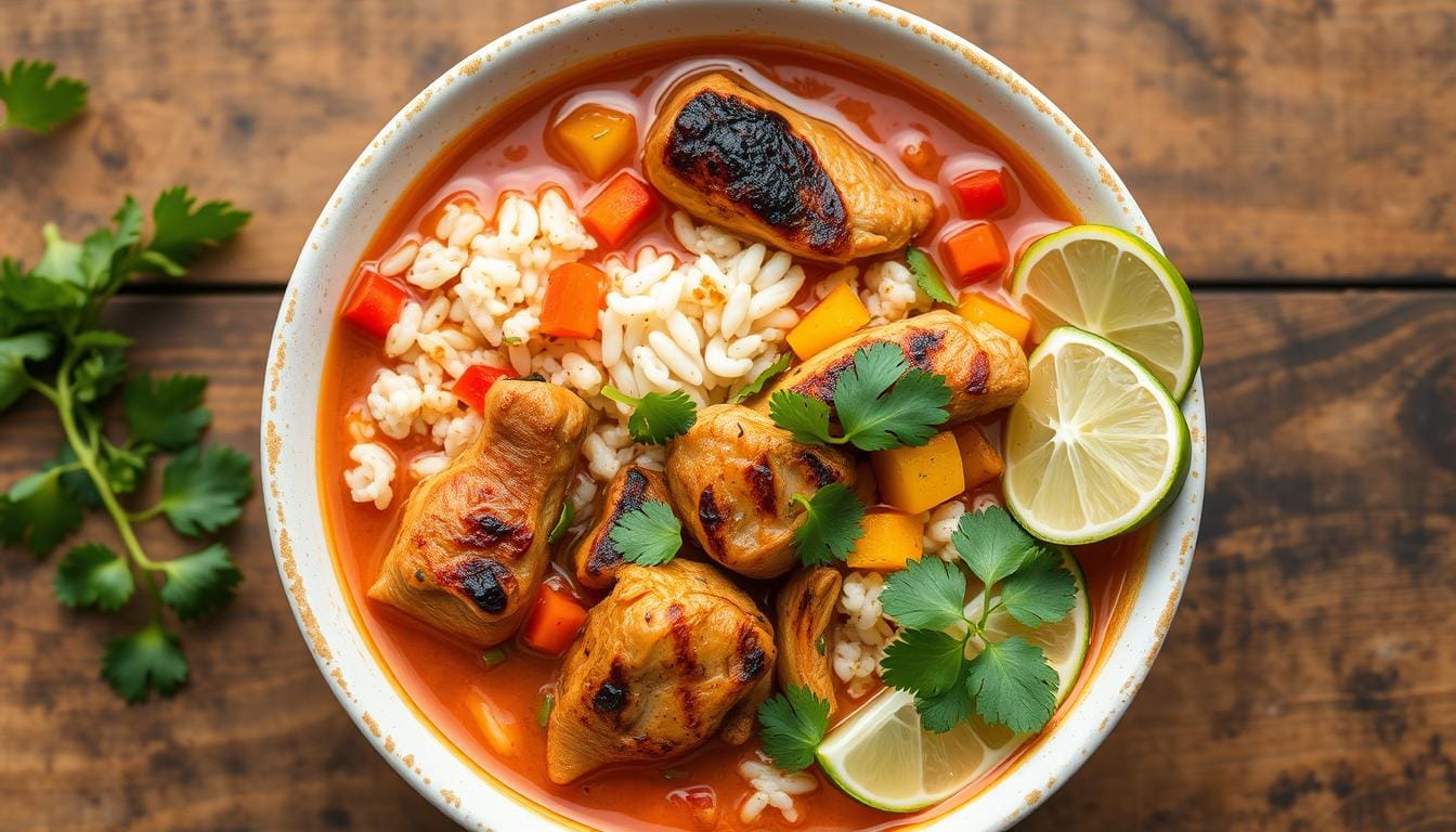 How to Make easy Chopt Spicy Chicken Soup Recipe with Rice
