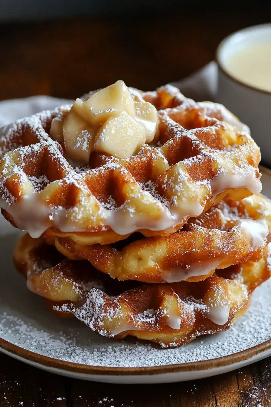 Irresistible Apple Fritter Waffle Donuts