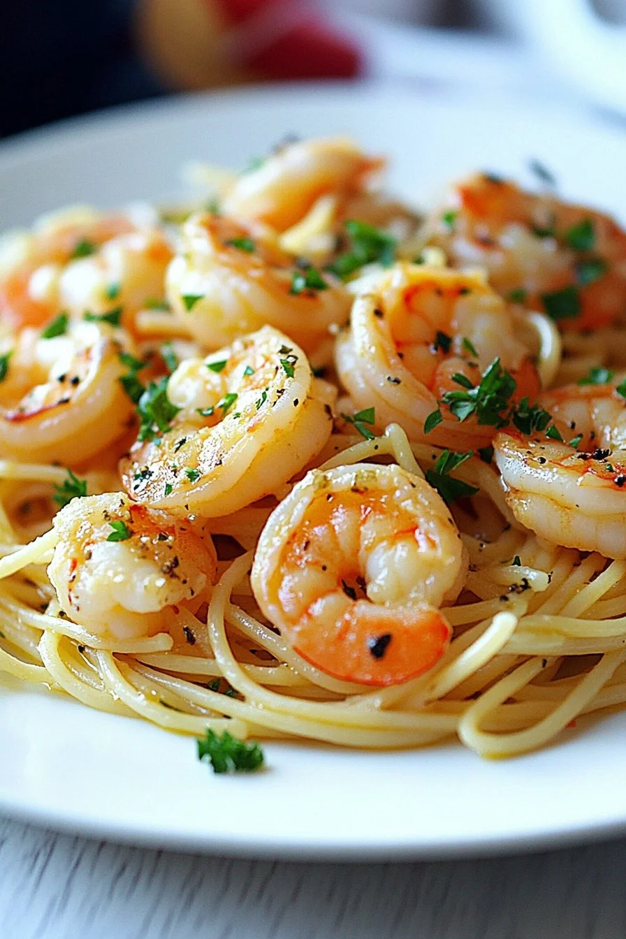 Perfect Garlic Lemon Shrimp Scampi Pasta